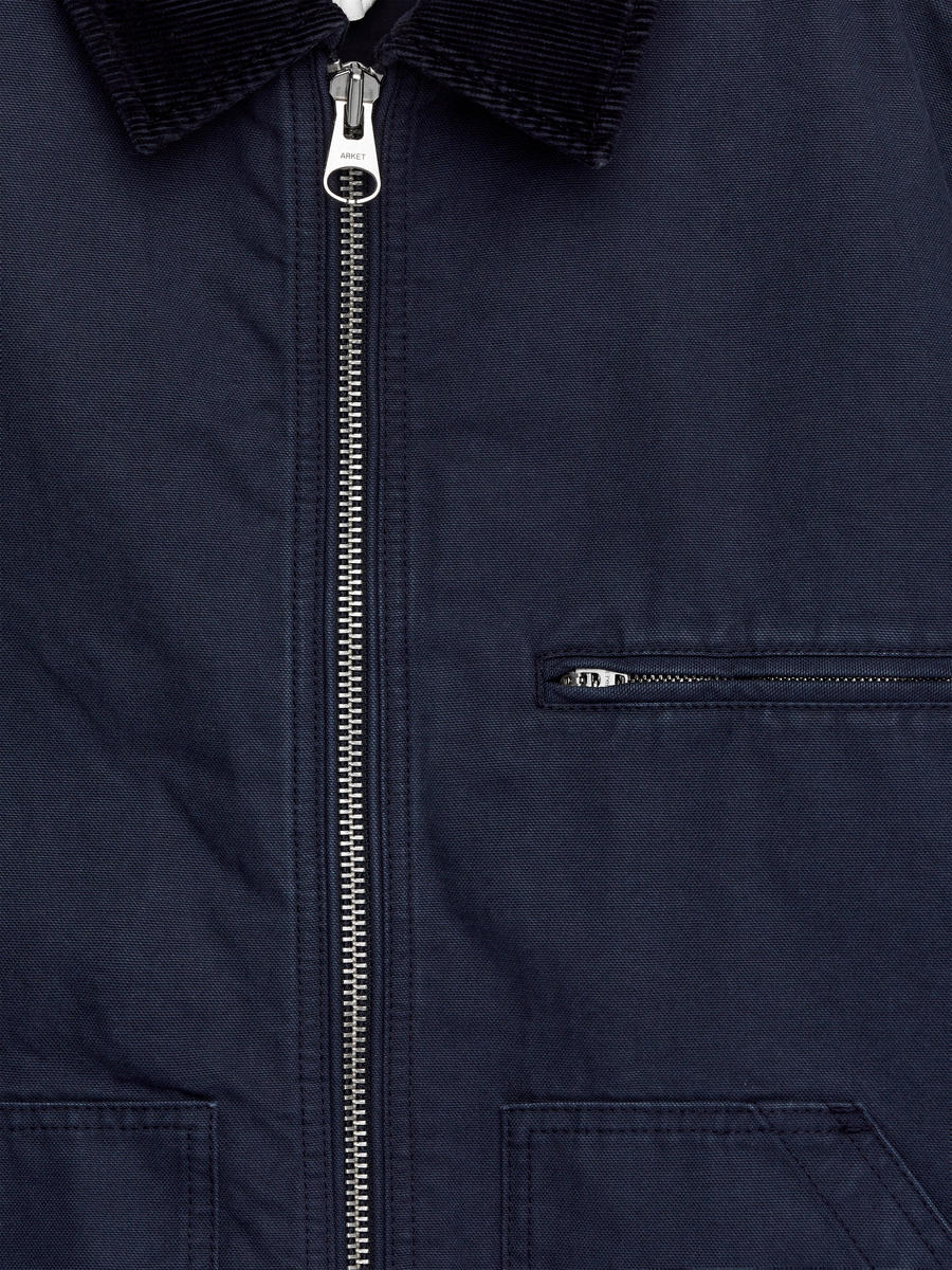 Cotton Canvas Jacket – Dark Blue – Men – ARKET WW