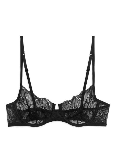 Lace Wire Bra Black Women Arket Eu