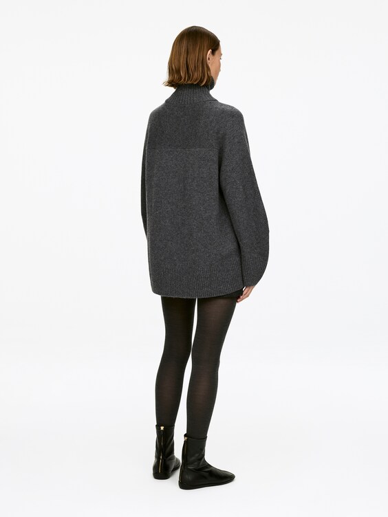 Polotröja i ren kashmir - Mörkgrå - DAM | H&M SE