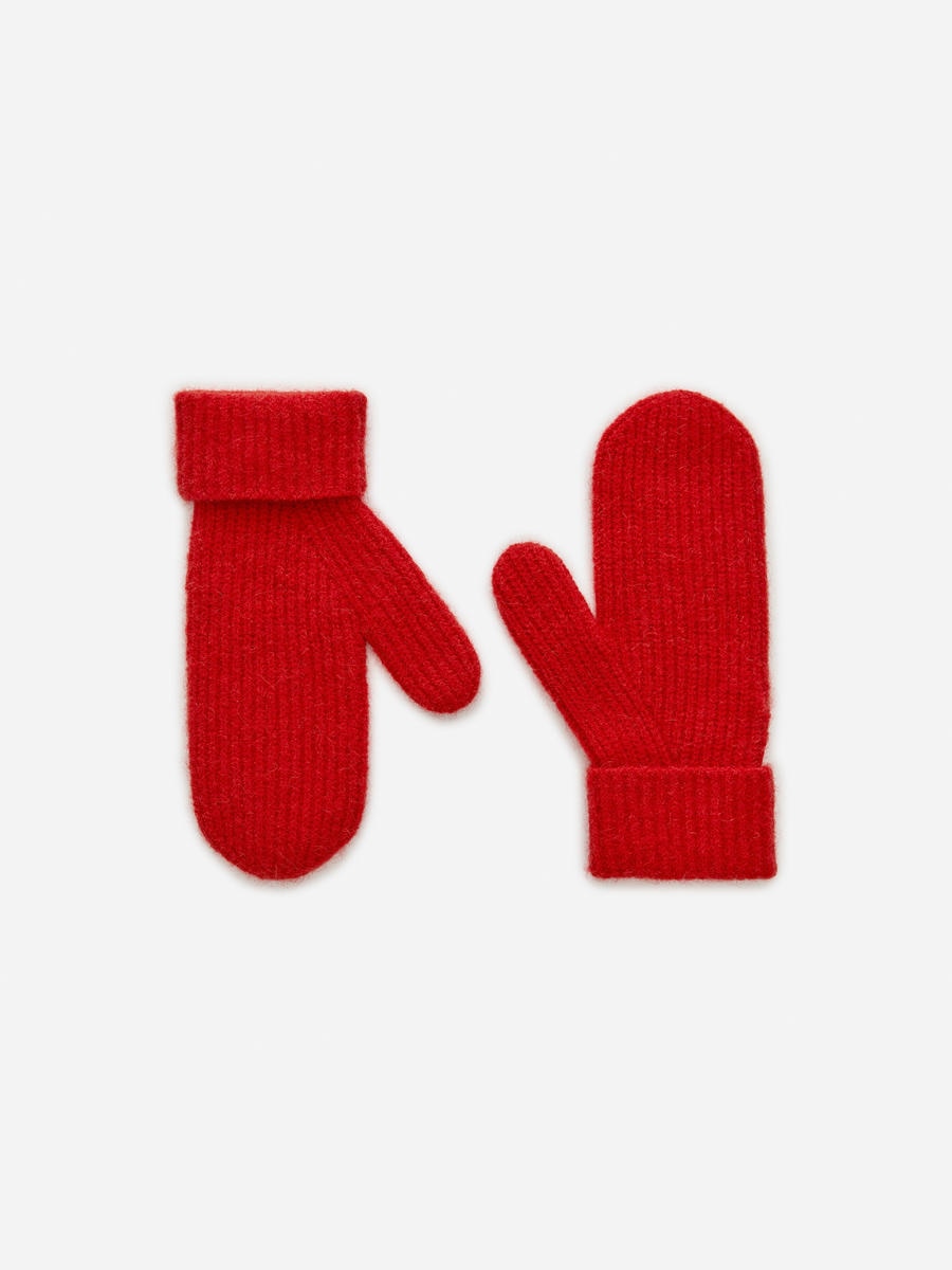 Wool-Alpaca Blend Mittens – Red – Women – ARKET WW