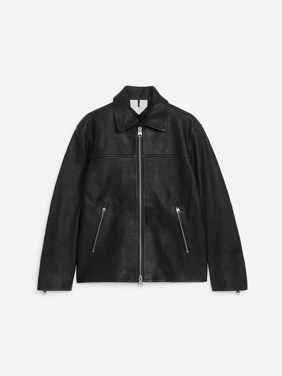 Leather Jacket – Black – Men – ARKET EU