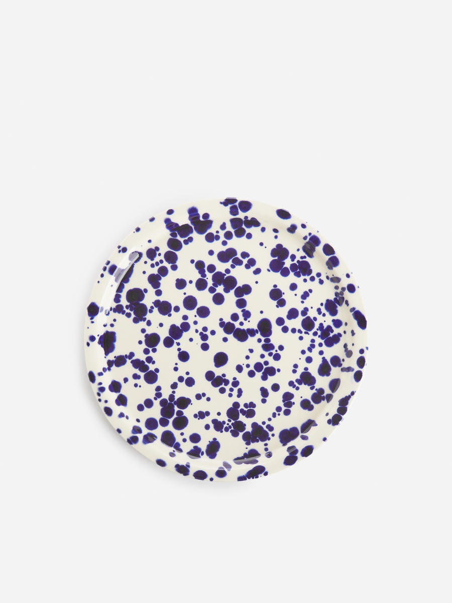 Stoneware Plate 22 cm – Blue Dots – Homeware – ARKET DK