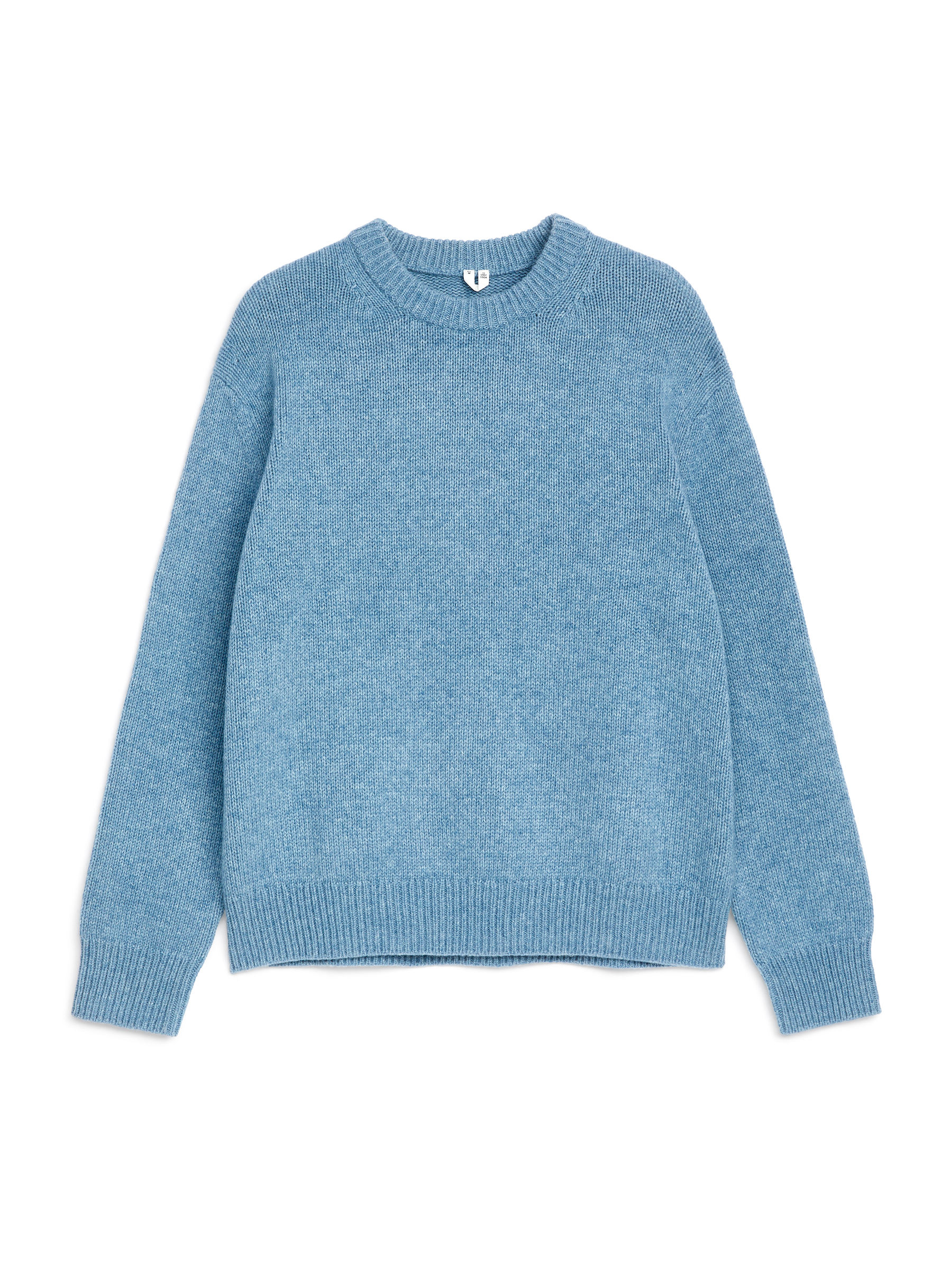 Heavy Knit Wool Blend Jumper – Blue Melange – Men – ARKET EU