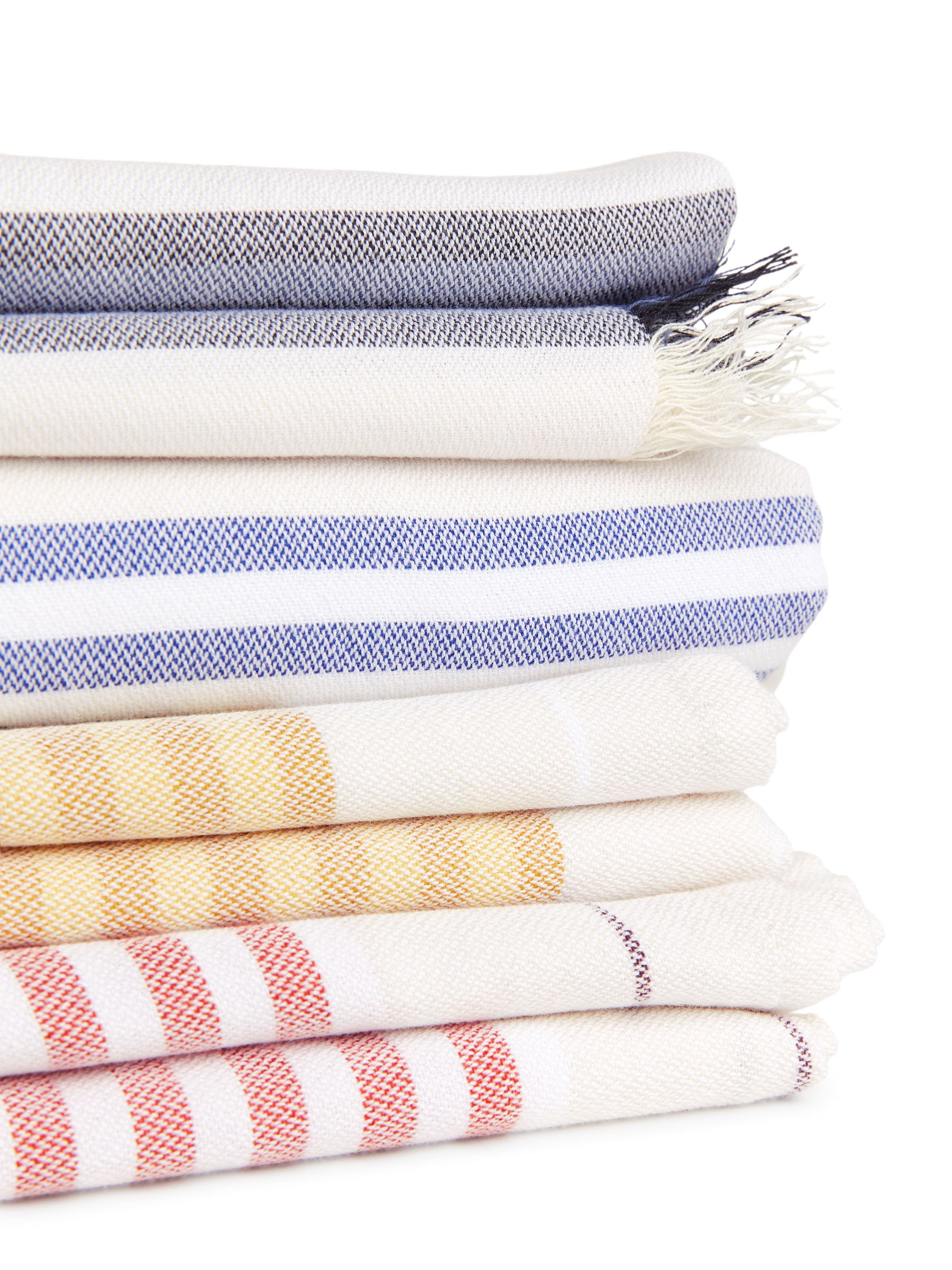 Coperta da spiaggia in cotone – Bianco/Blu/Rosso – ARKET IT