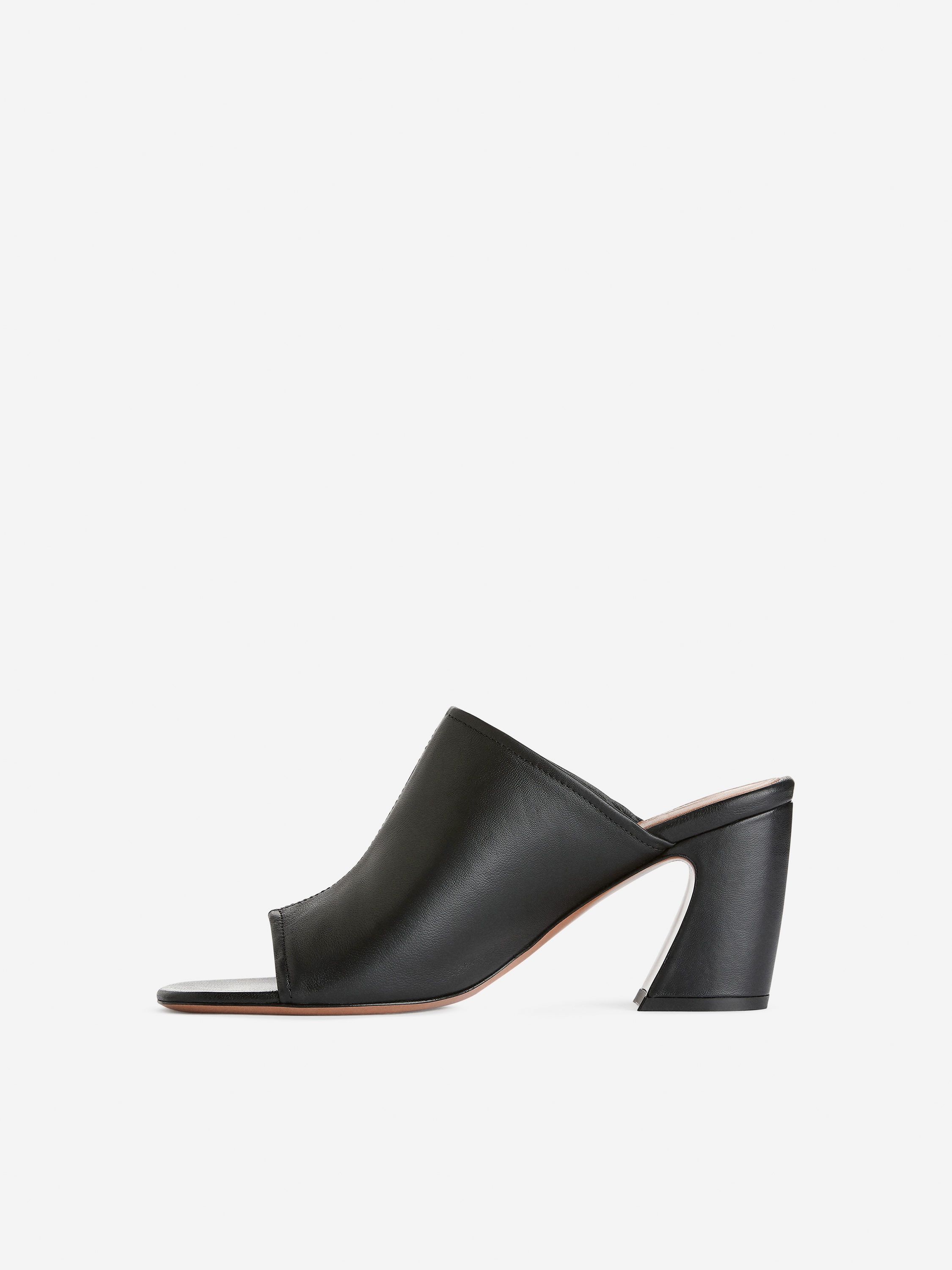 Mules aus Leder mit Absatz – Schwarz – Damen – ARKET DE