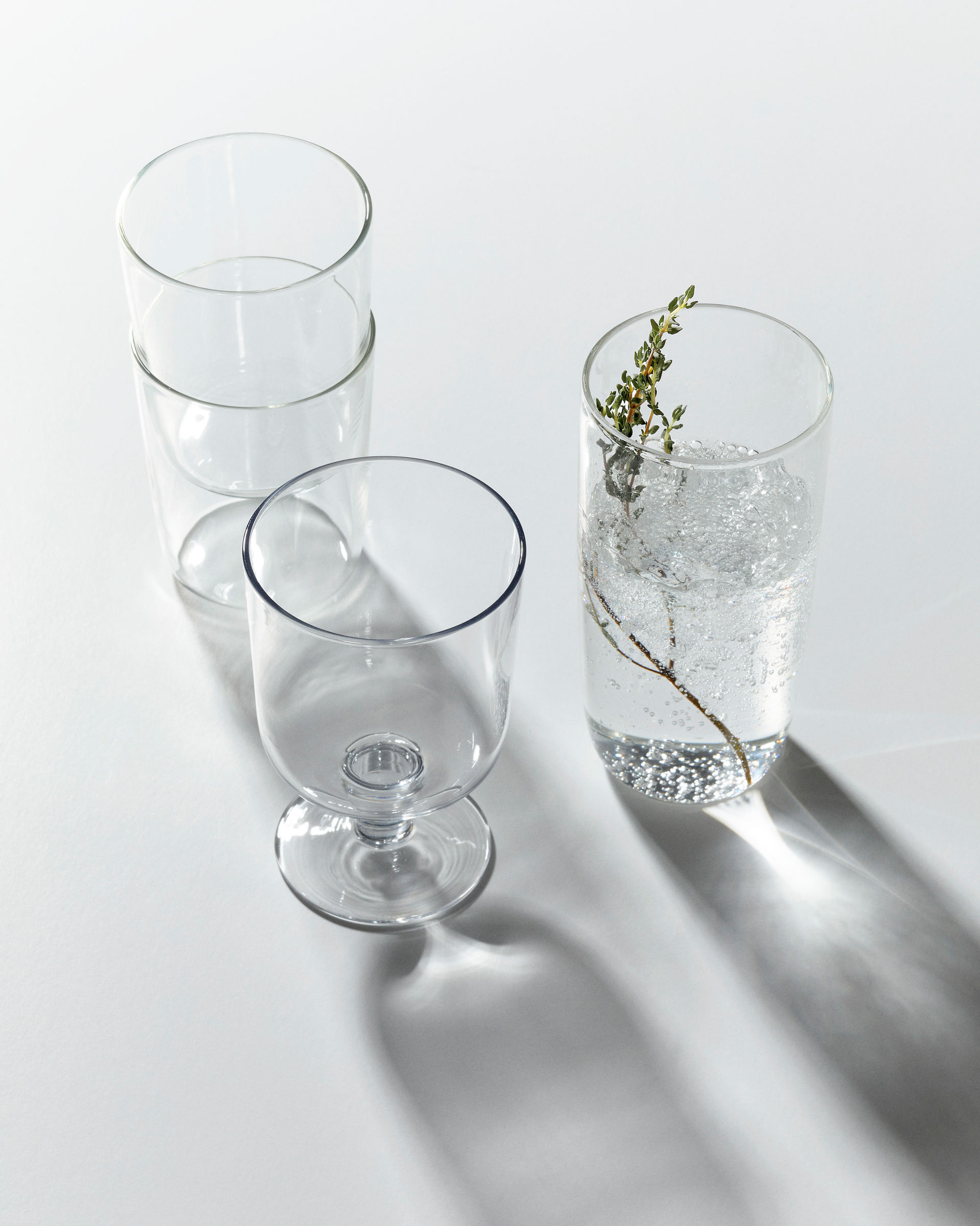 Tall Drinking Glass Set 2 – Clear Glass – ARKET NL