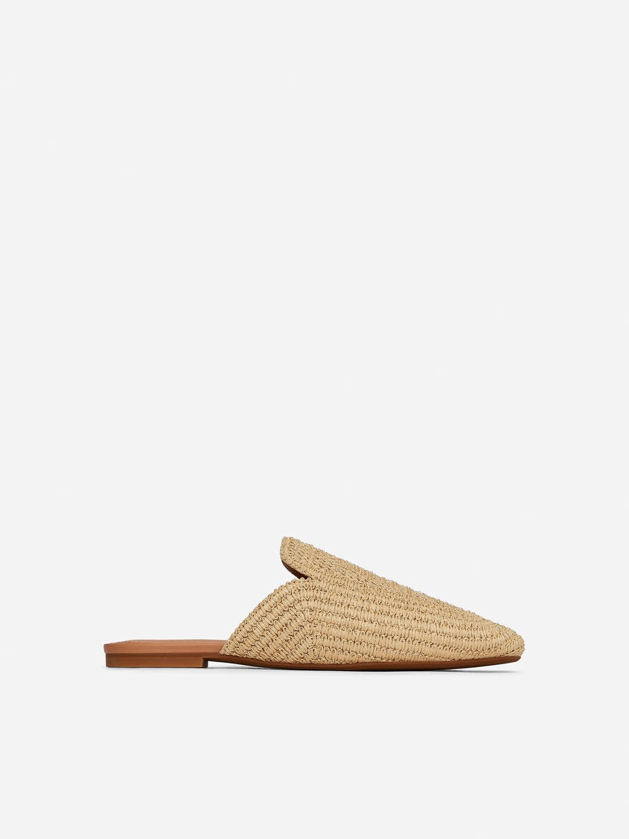 Flat Straw Mules – Light Beige – Women – ARKET WW