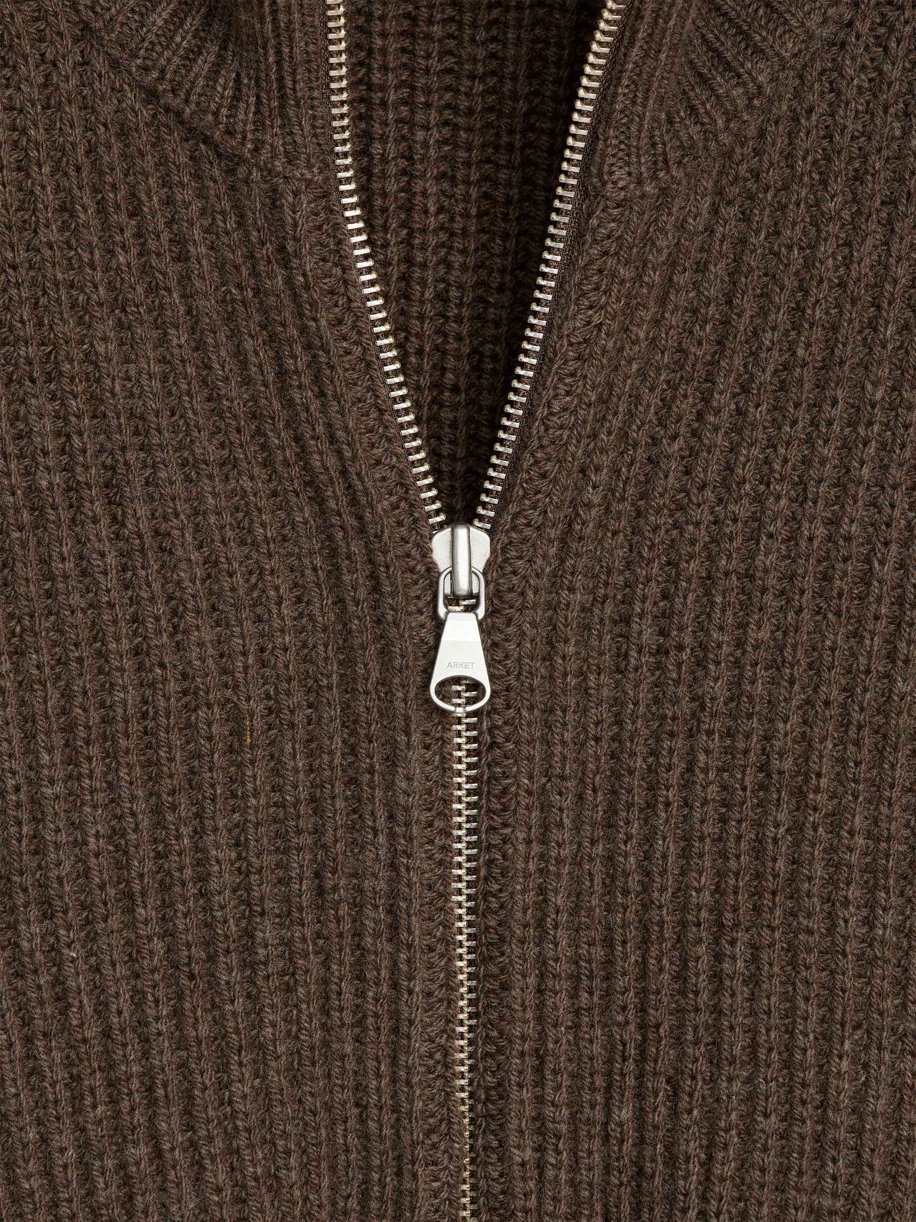 Nativa Wool Zip Cardigan – Brown – Men – ARKET GB