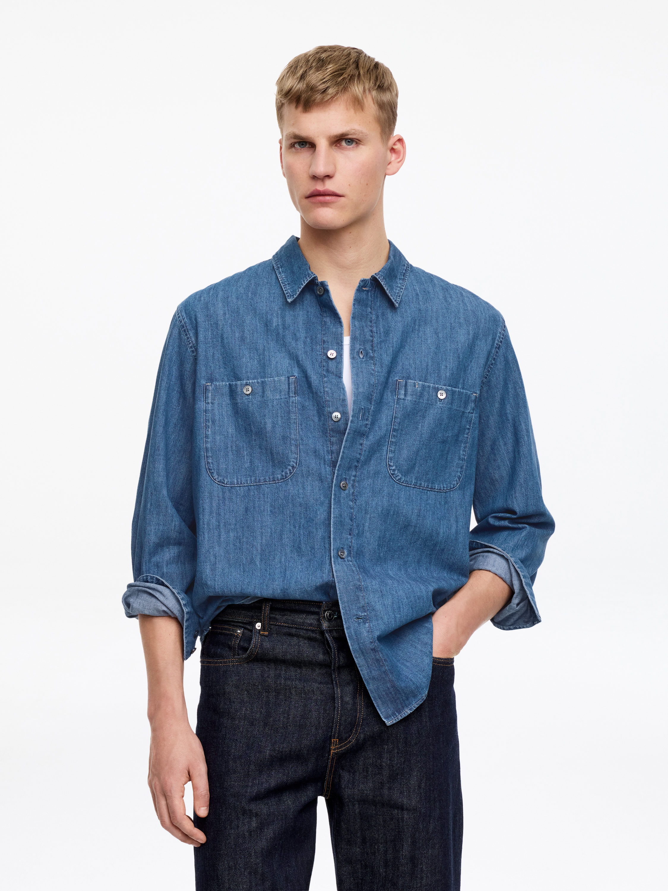Chemise en jean – Bleu – Homme – ARKET FR