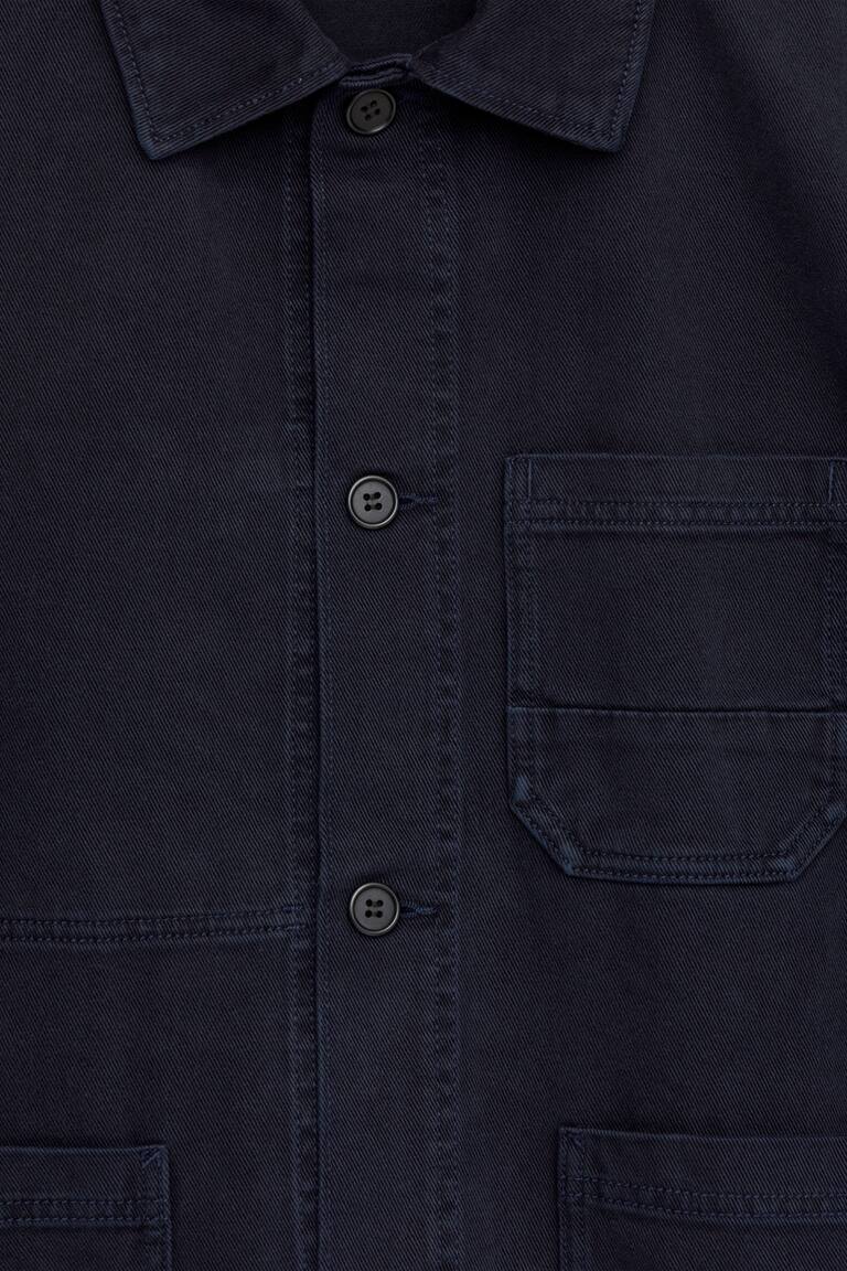 Men’s Dark Blue Overdyed Twill Overshirt | H&M GB