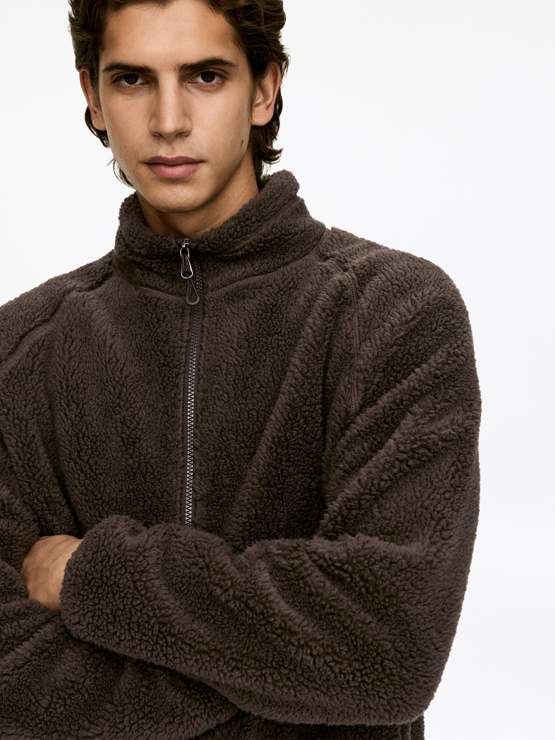 Pile Jacket – Dark Mole – Men – ARKET GB