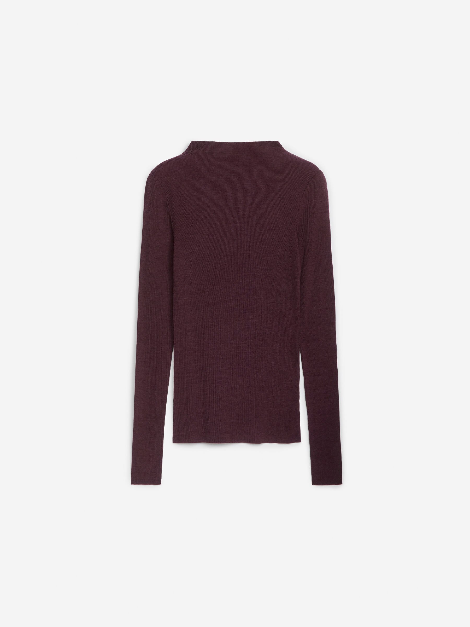 Rib-Knitted Wool Top – Dark Red – Women – ARKET WW