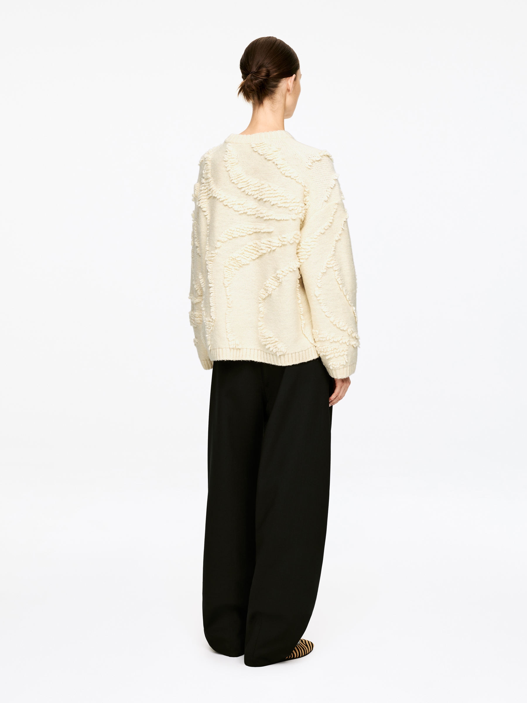 Textured Jumper – Off White – Women – ARKET DK