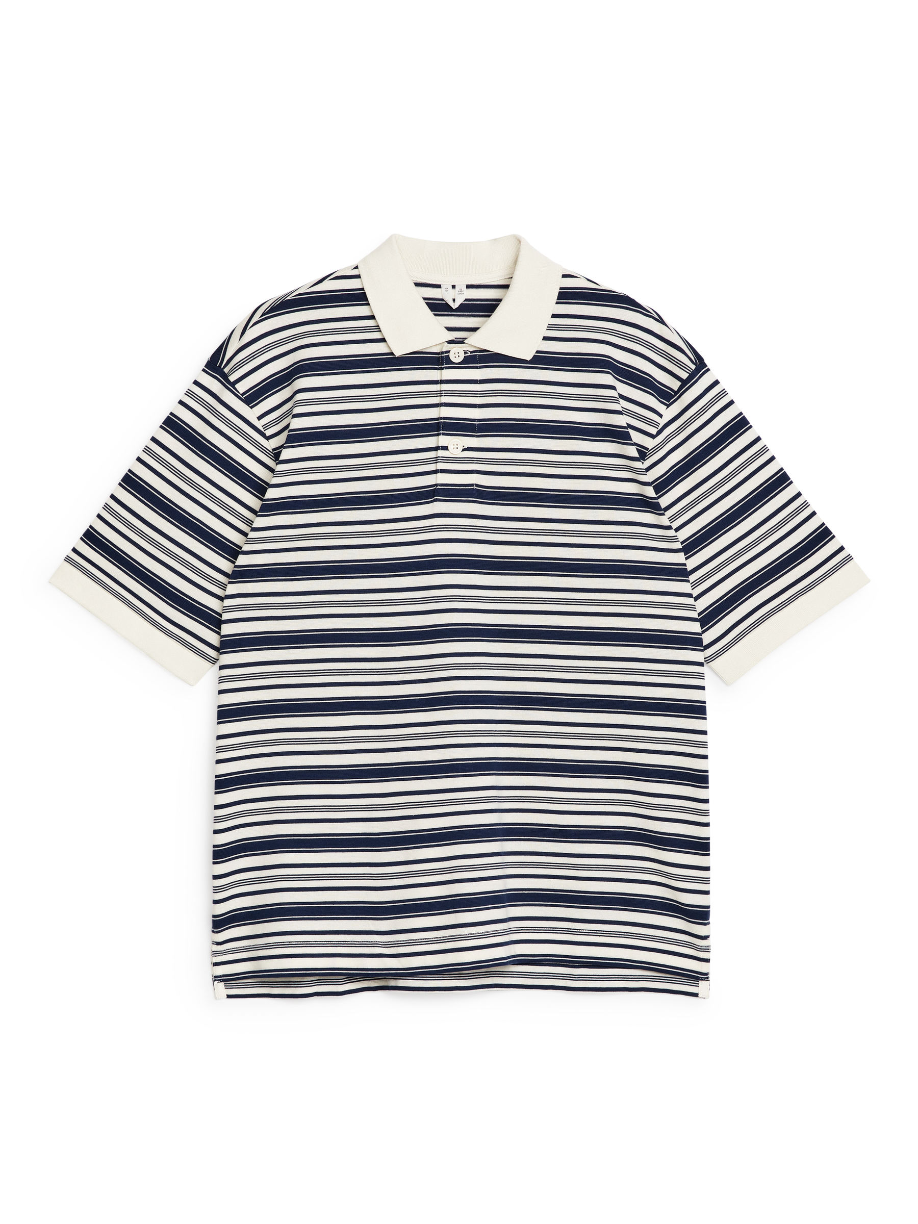 Polo de algodón – Azul/blanco roto – Men – ARKET ES