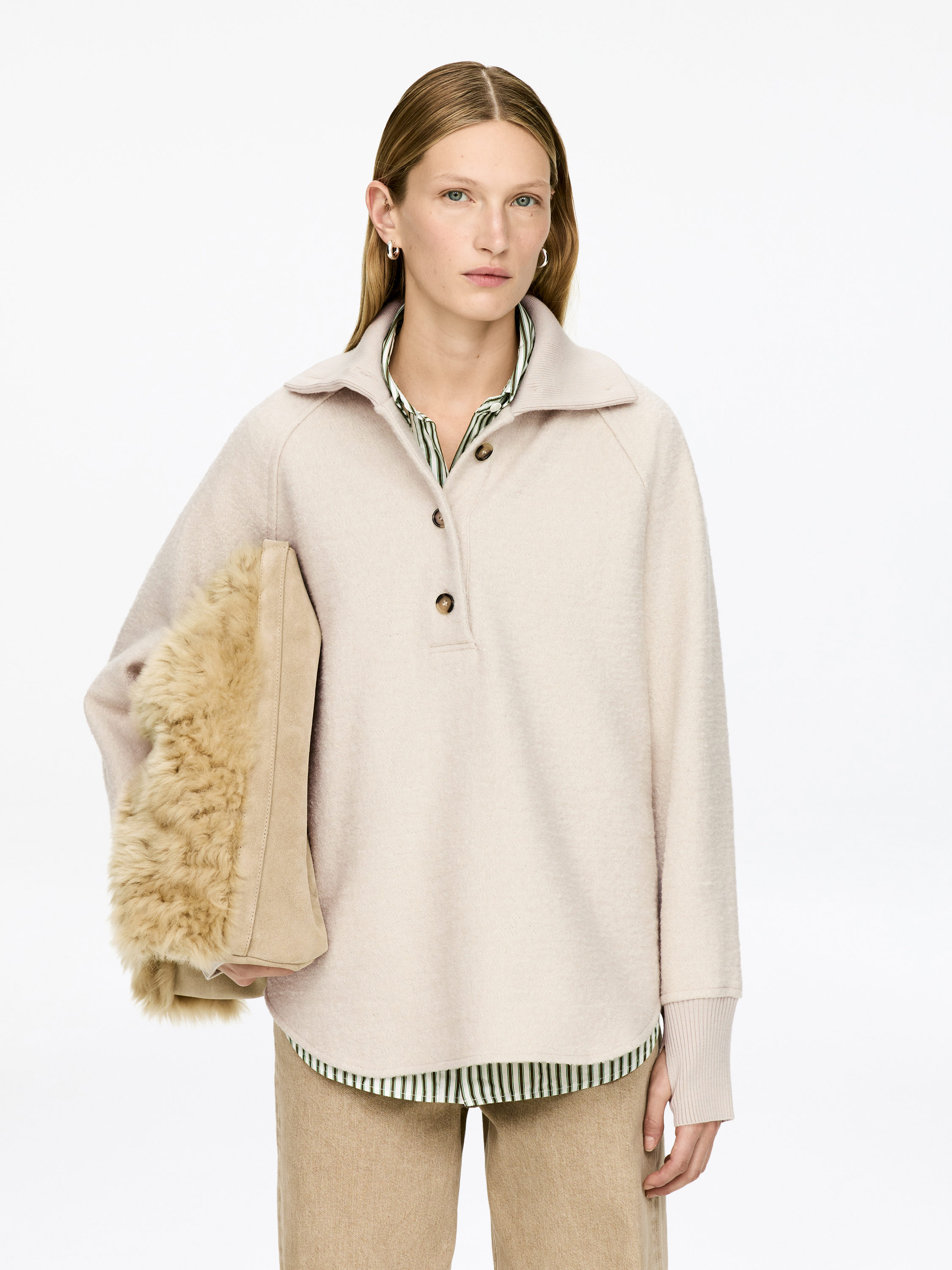 Boiled Wool-Cotton Jumper – Off White – Women – ARKET WW