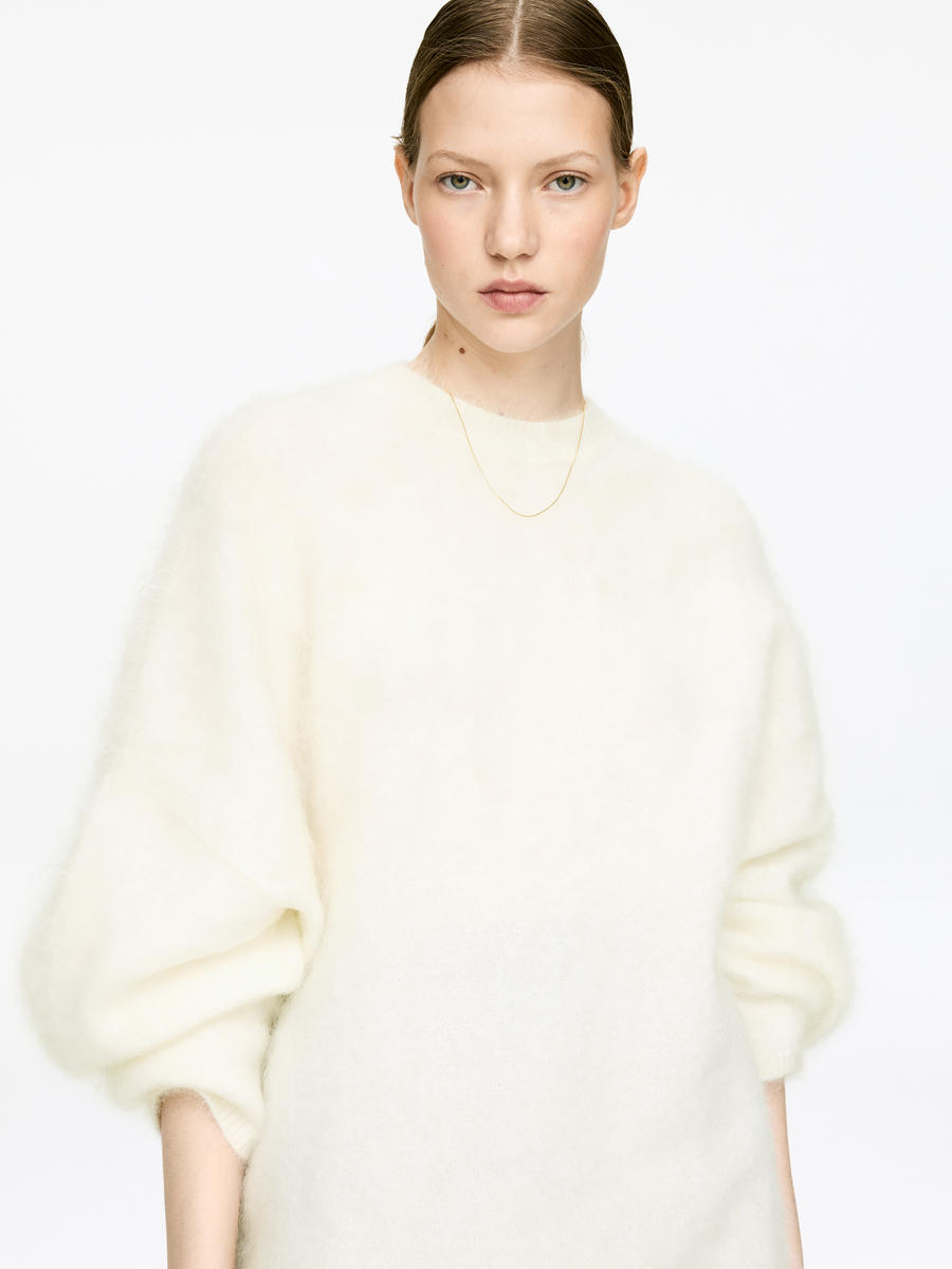 Mohair-Wool Blend Jumper – Off White – Women – ARKET WW