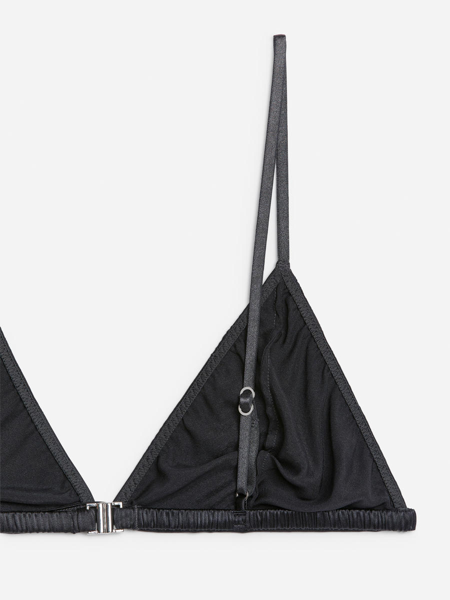Silk Soft Bra Dark Grey Women Arket Gb