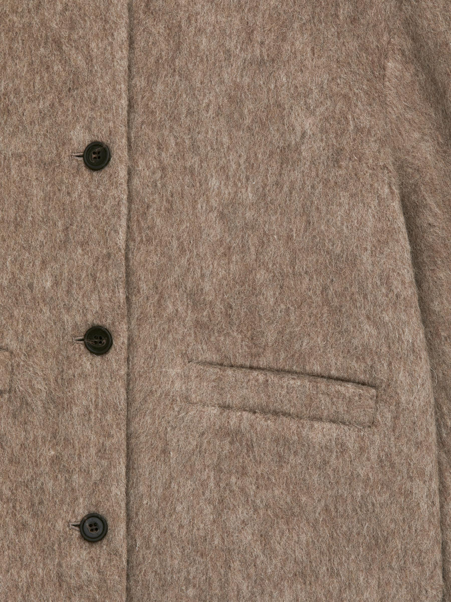 Brushed Wool-Blend Jacket – Dark Beige – Women – ARKET NL
