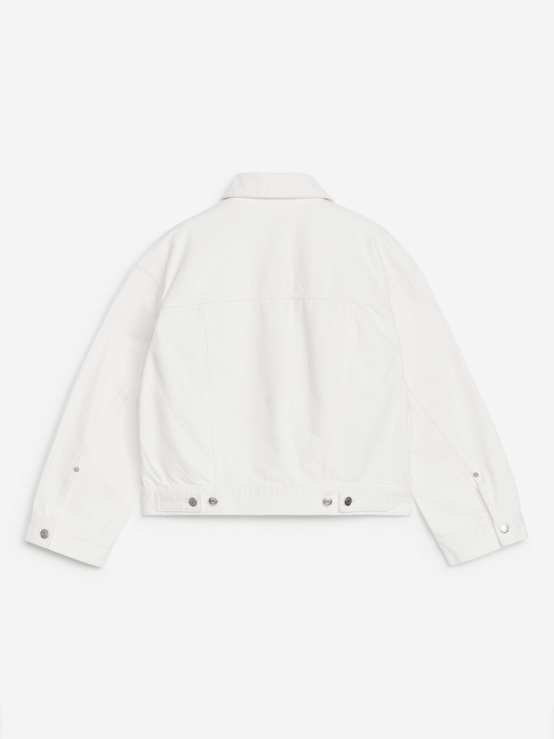 Croppad denimjacka – Vit – Women – ARKET SE