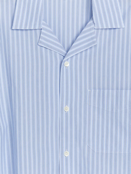 Cotton Pyjama Shirt – Light Blue/Striped – Men – ARKET WW