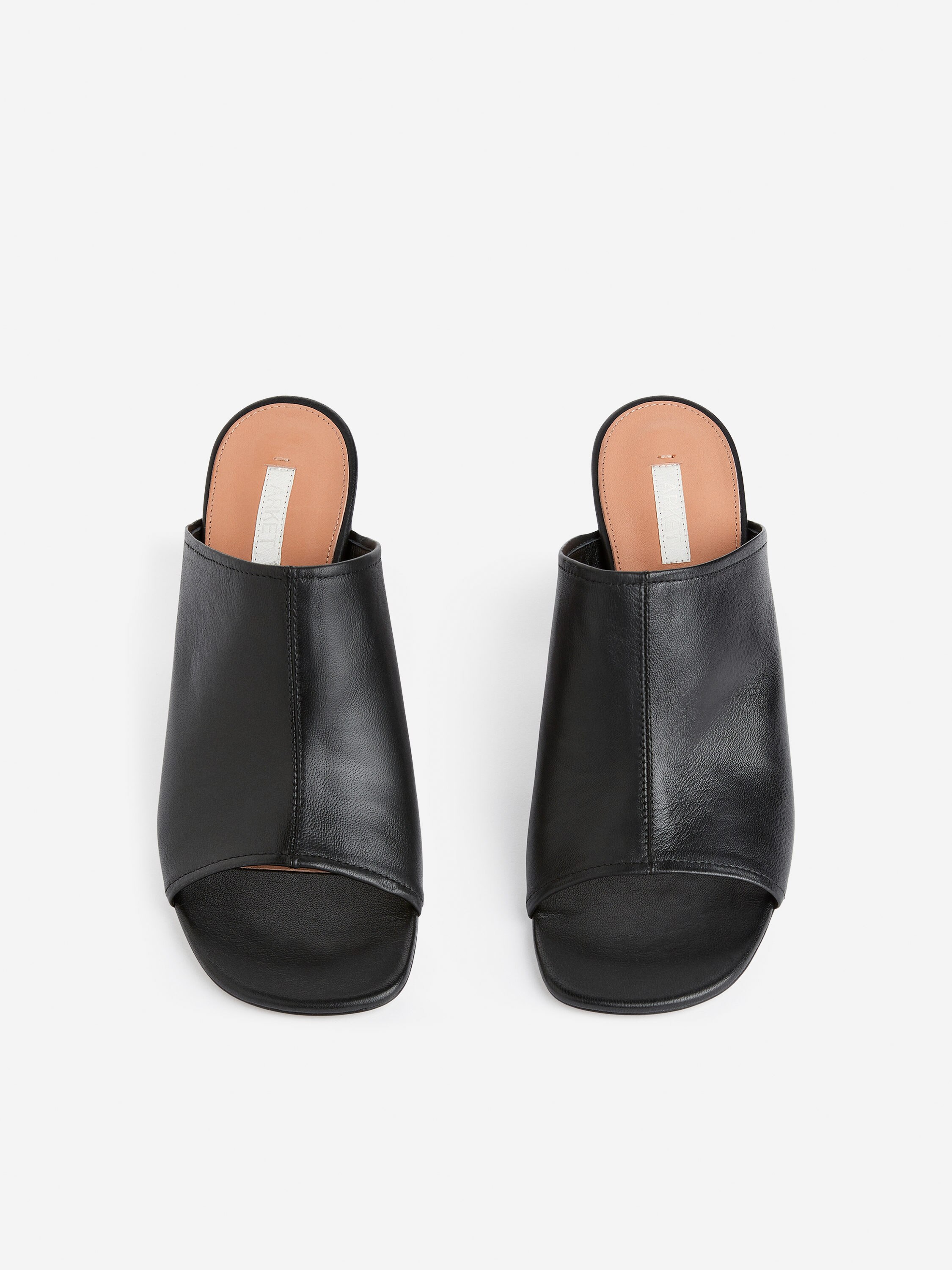 Mules aus Leder mit Absatz – Schwarz – Damen – ARKET DE