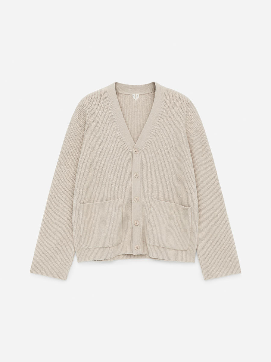 Wool Cotton Cardigan – Camel – Men – ARKET NO