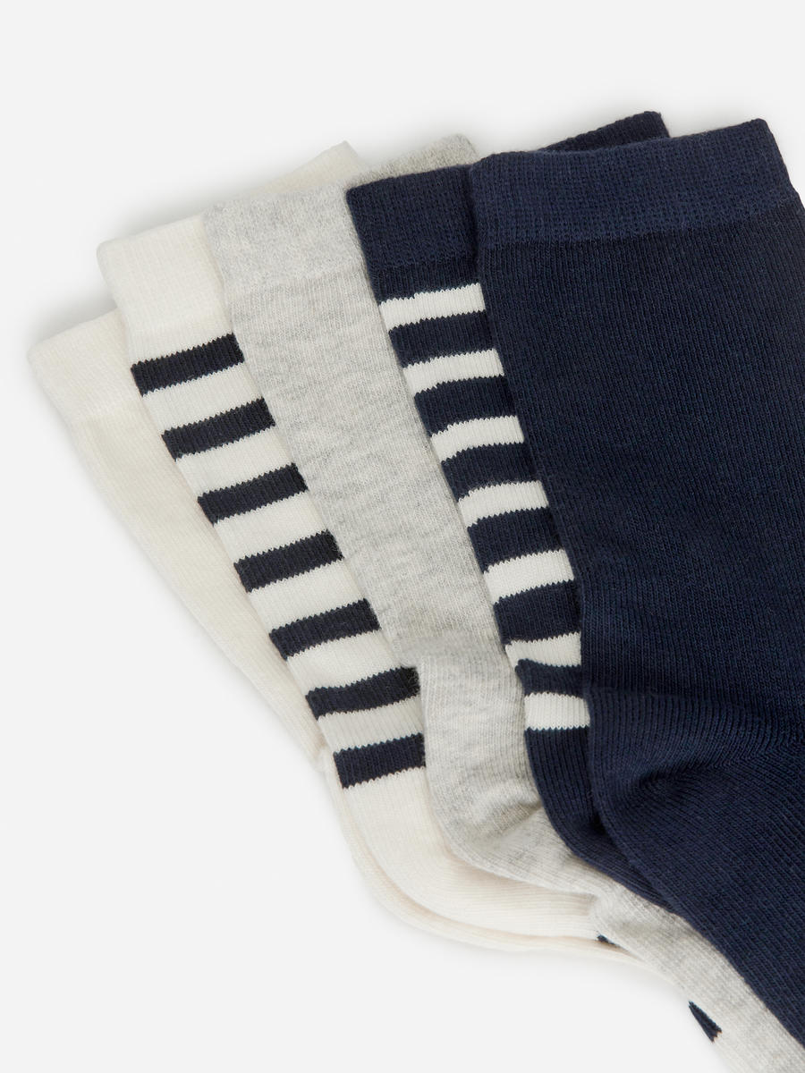 Cotton Socks Set of 5 – Dark Blue/Beige – ARKET WW