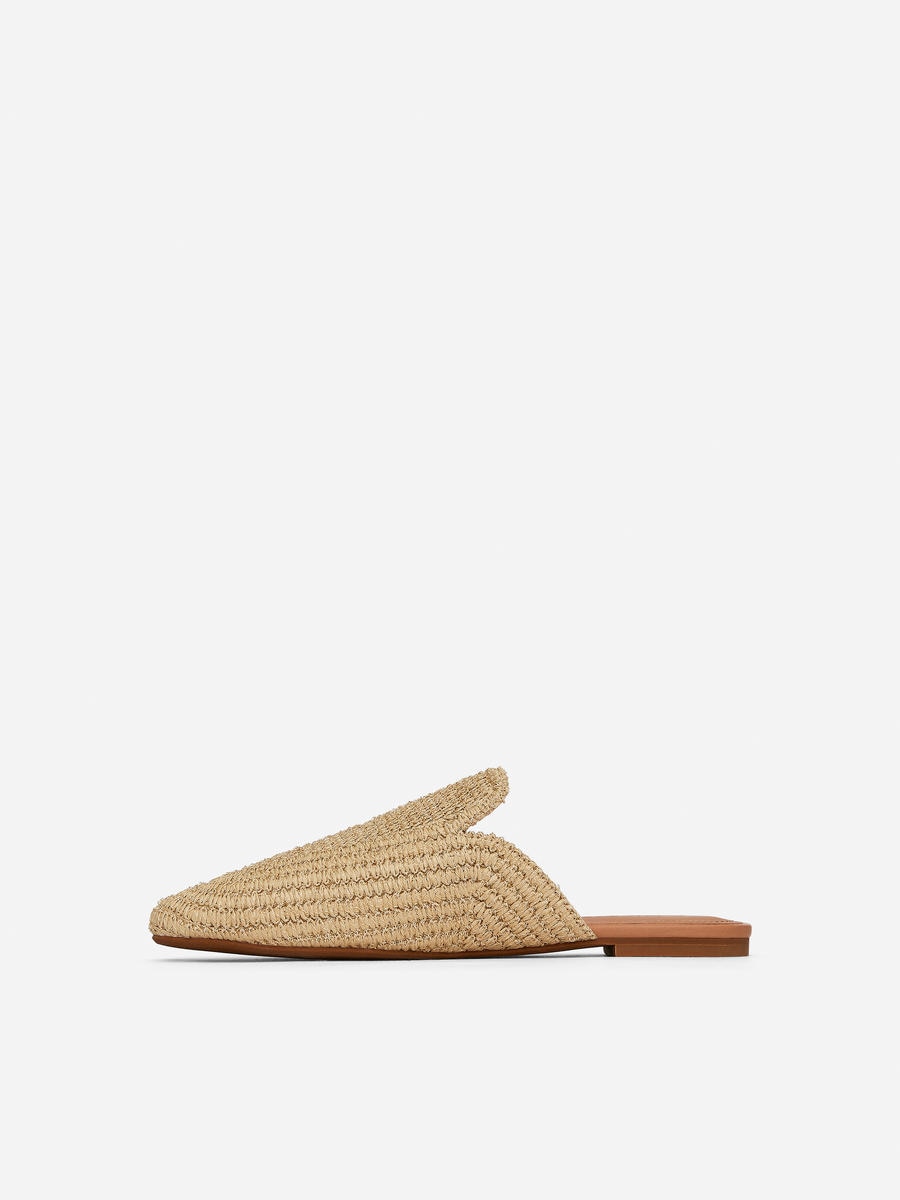 Flat Straw Mules – Light Beige – Women – ARKET WW