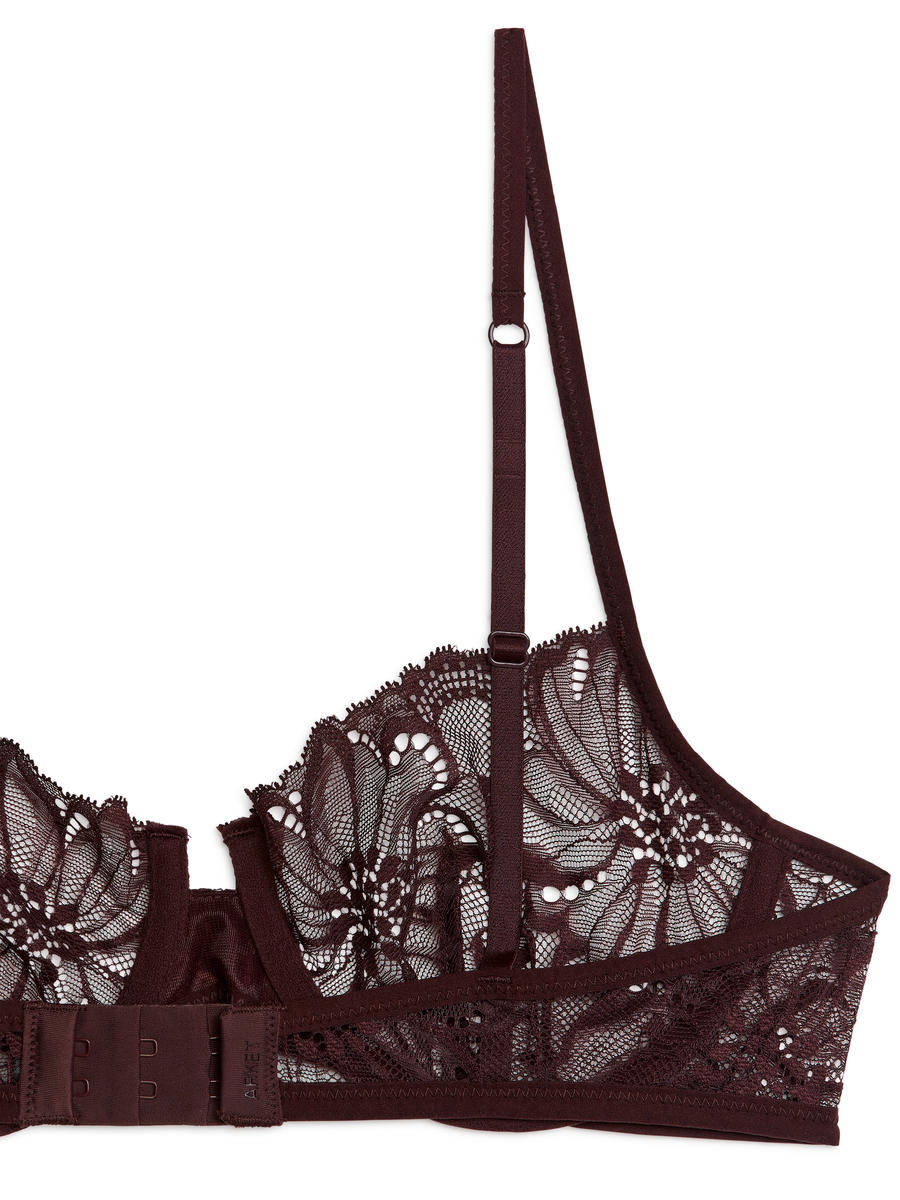 Lace Wire Bra Burgundy Women Arket Nl
