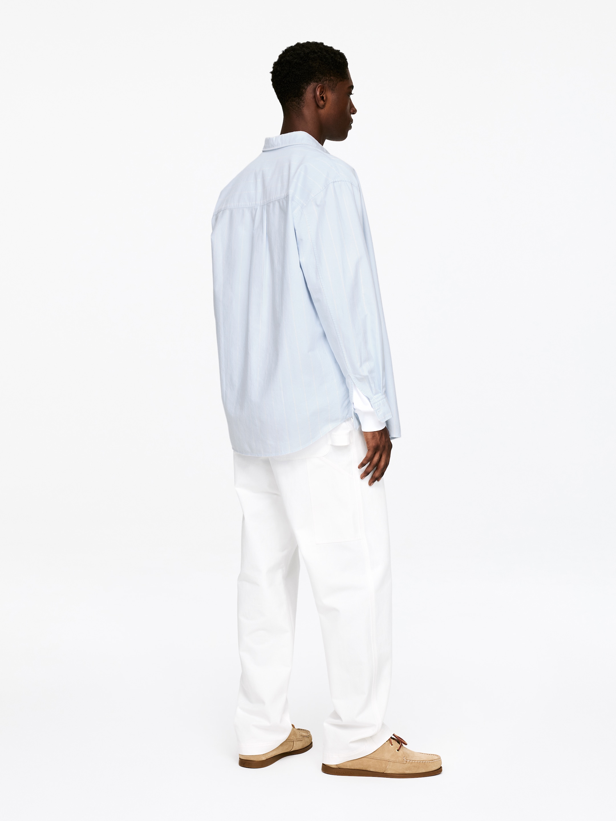 Chemise Oxford oversize - Bleu/Blanc - HOMME | H&M FR