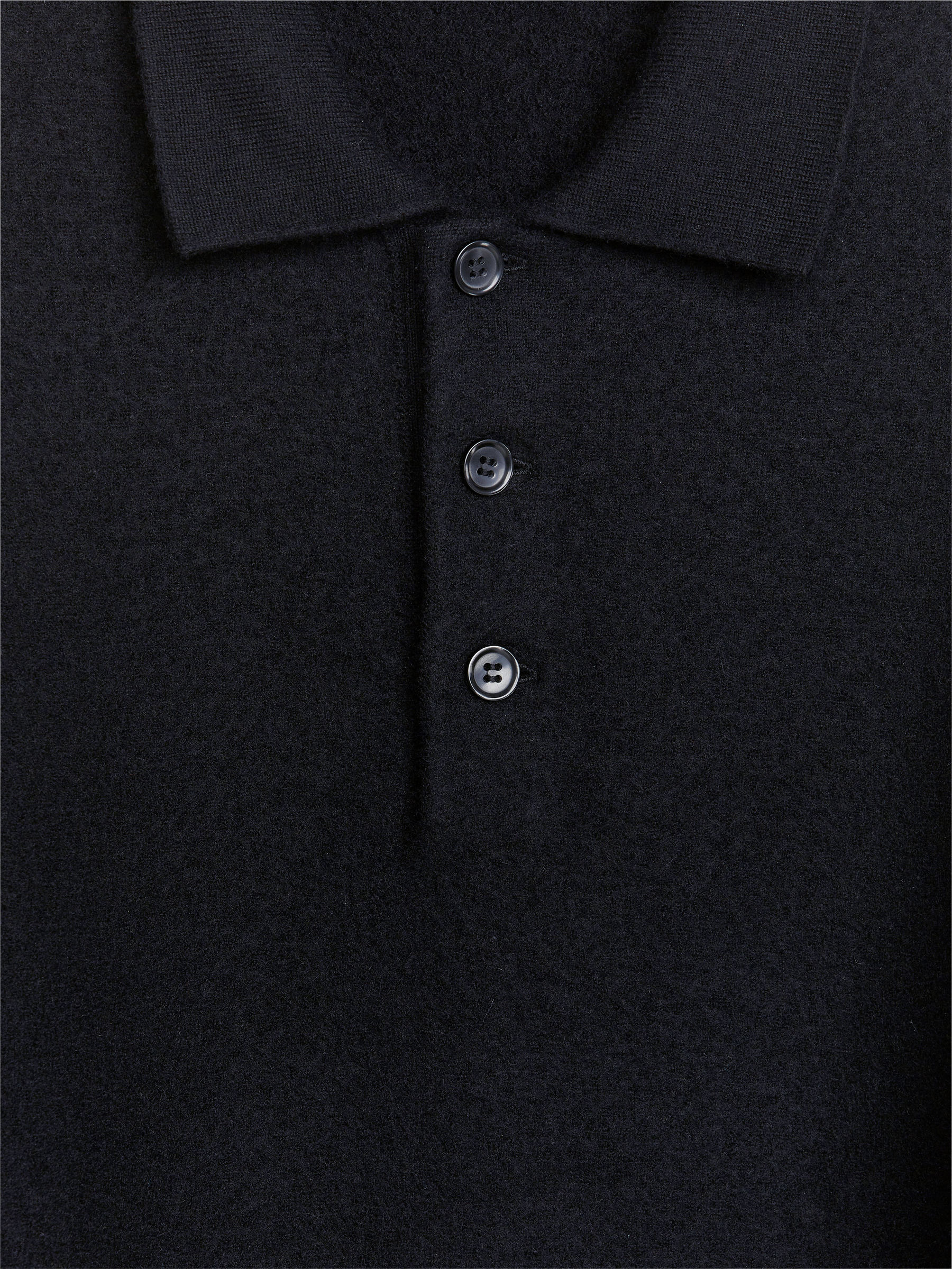 Boiled Wool Polo Shirt – Dark Blue – Men – ARKET WW