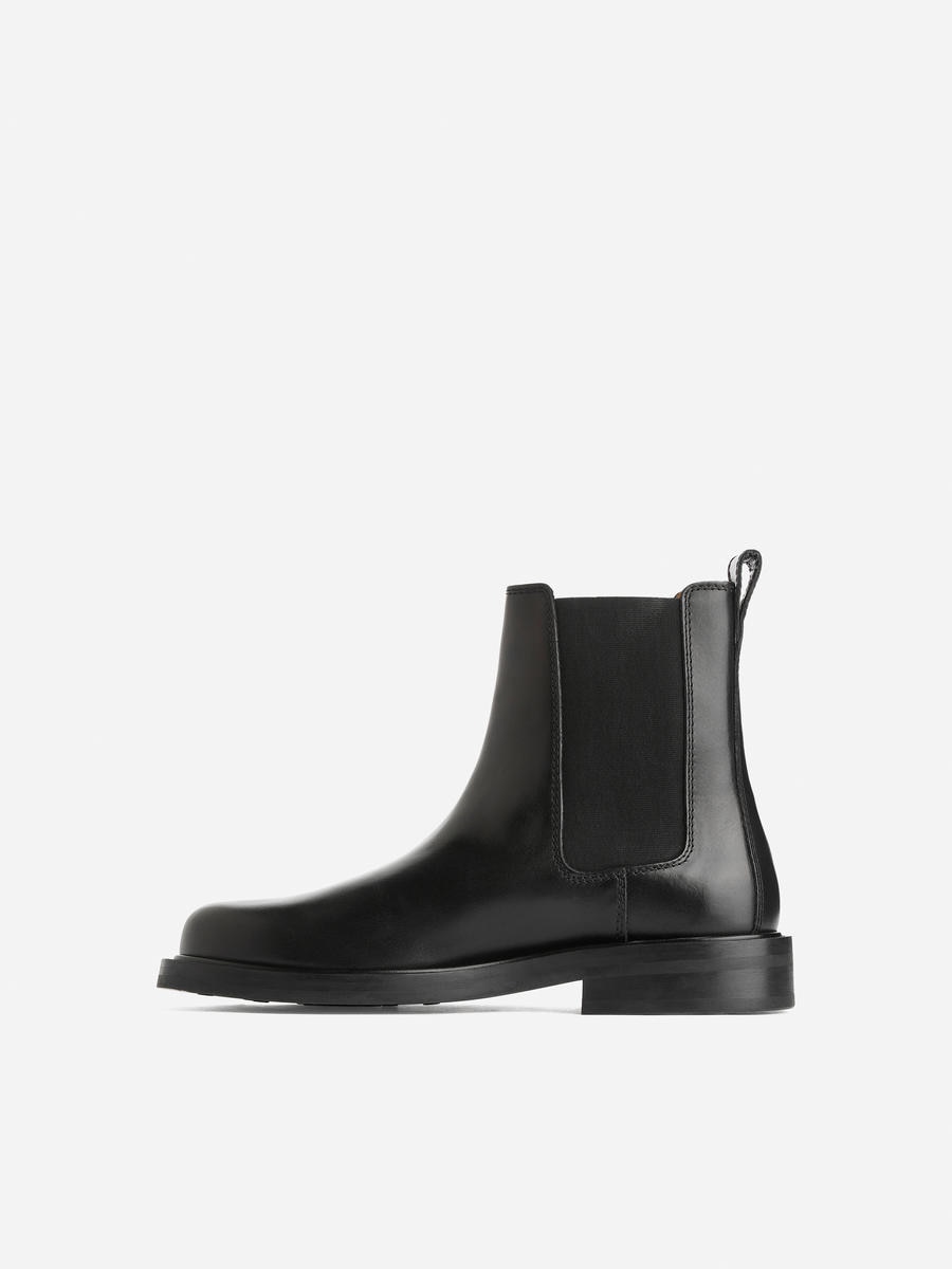 Leather Chelsea Boots – Black – Men – ARKET DK