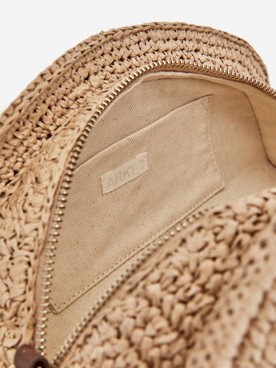 Axelremsväska i strå – Beige – Women – ARKET SE