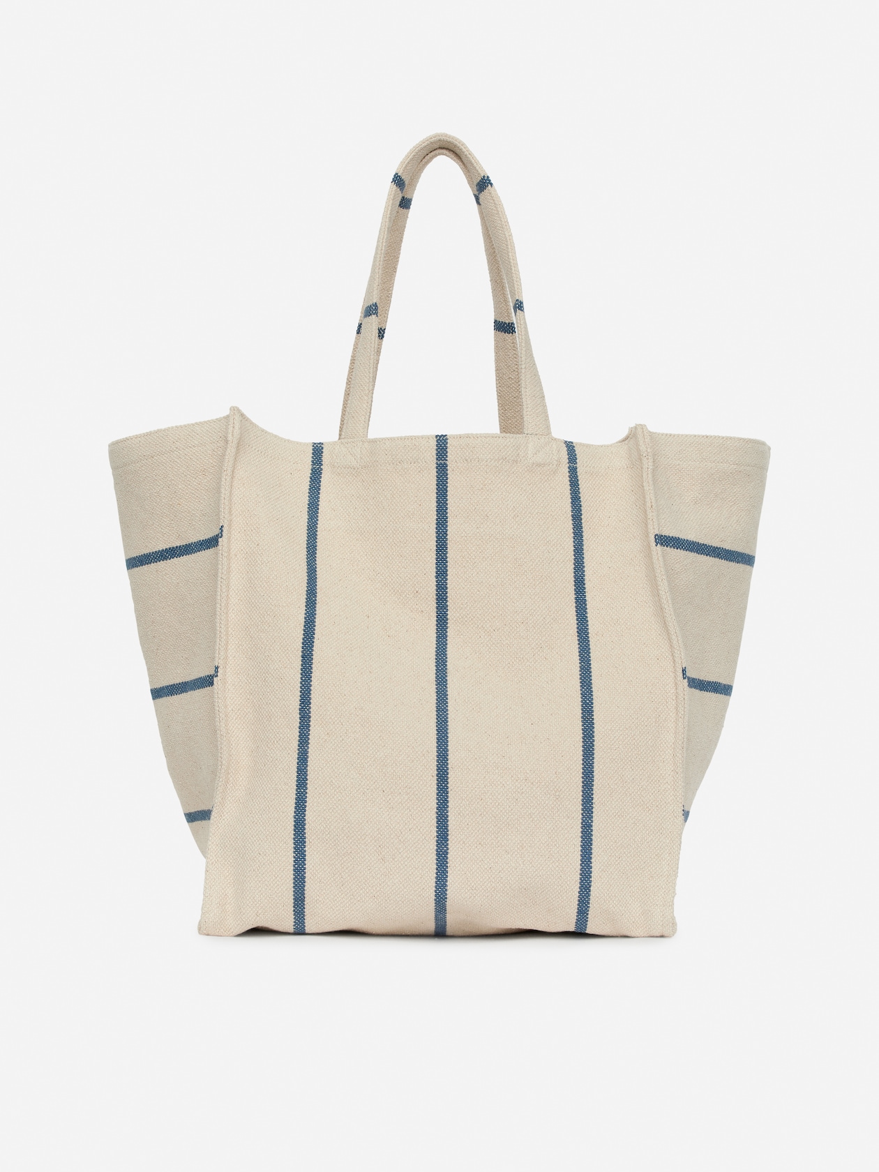 Beige/Blue Canvas Tote Bag at H&M Home | H&M GB