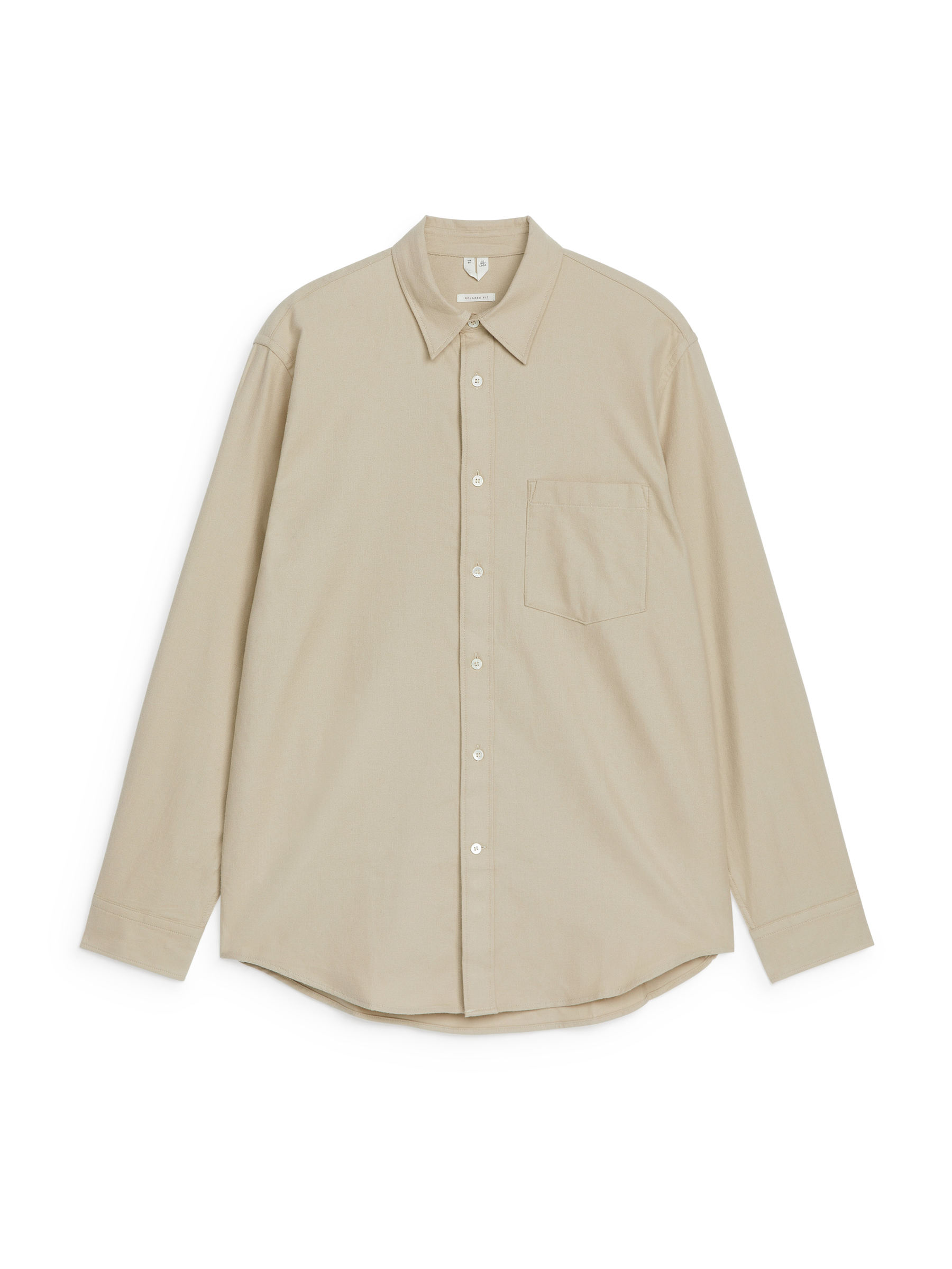 Relaxed Flannel Shirt – Beige – Men – ARKET EU