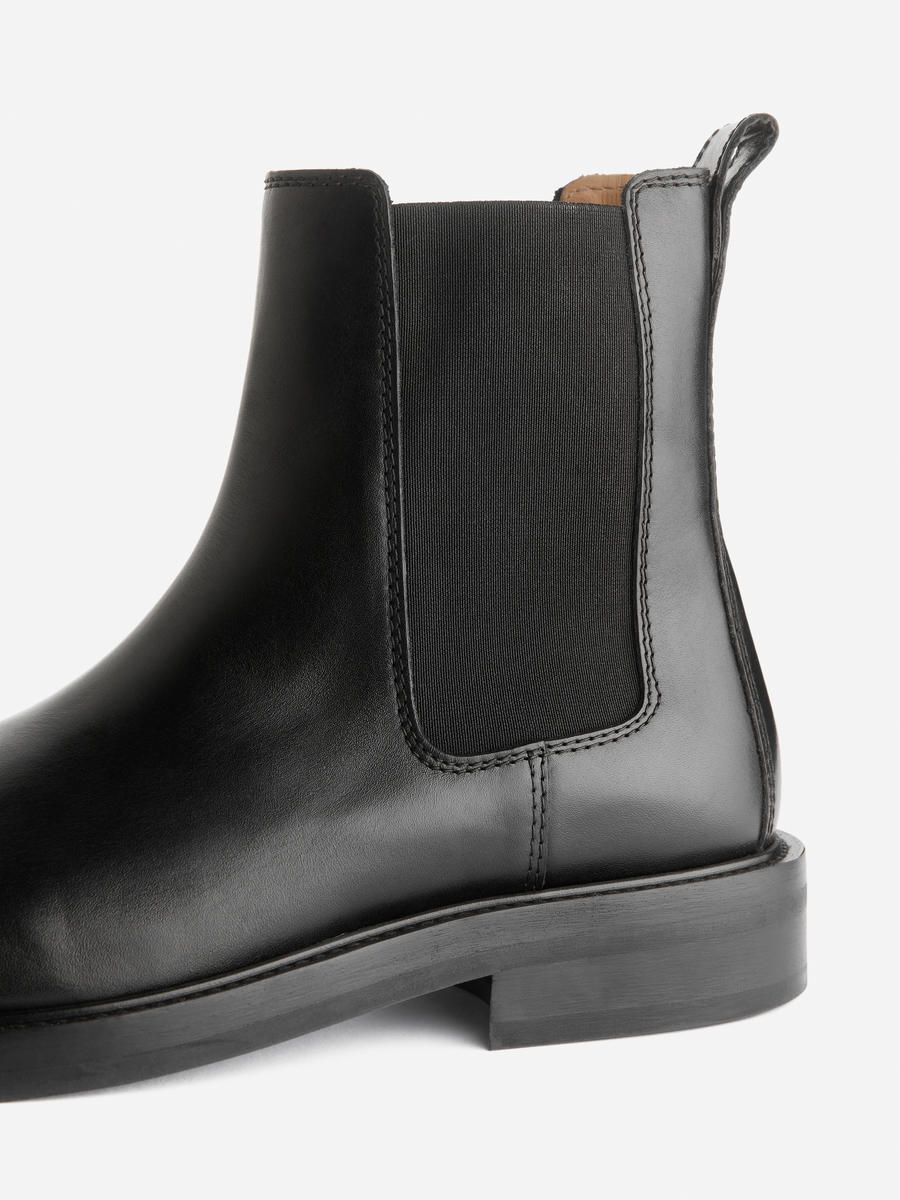 Leather Chelsea Boots – Black – Men – ARKET DK