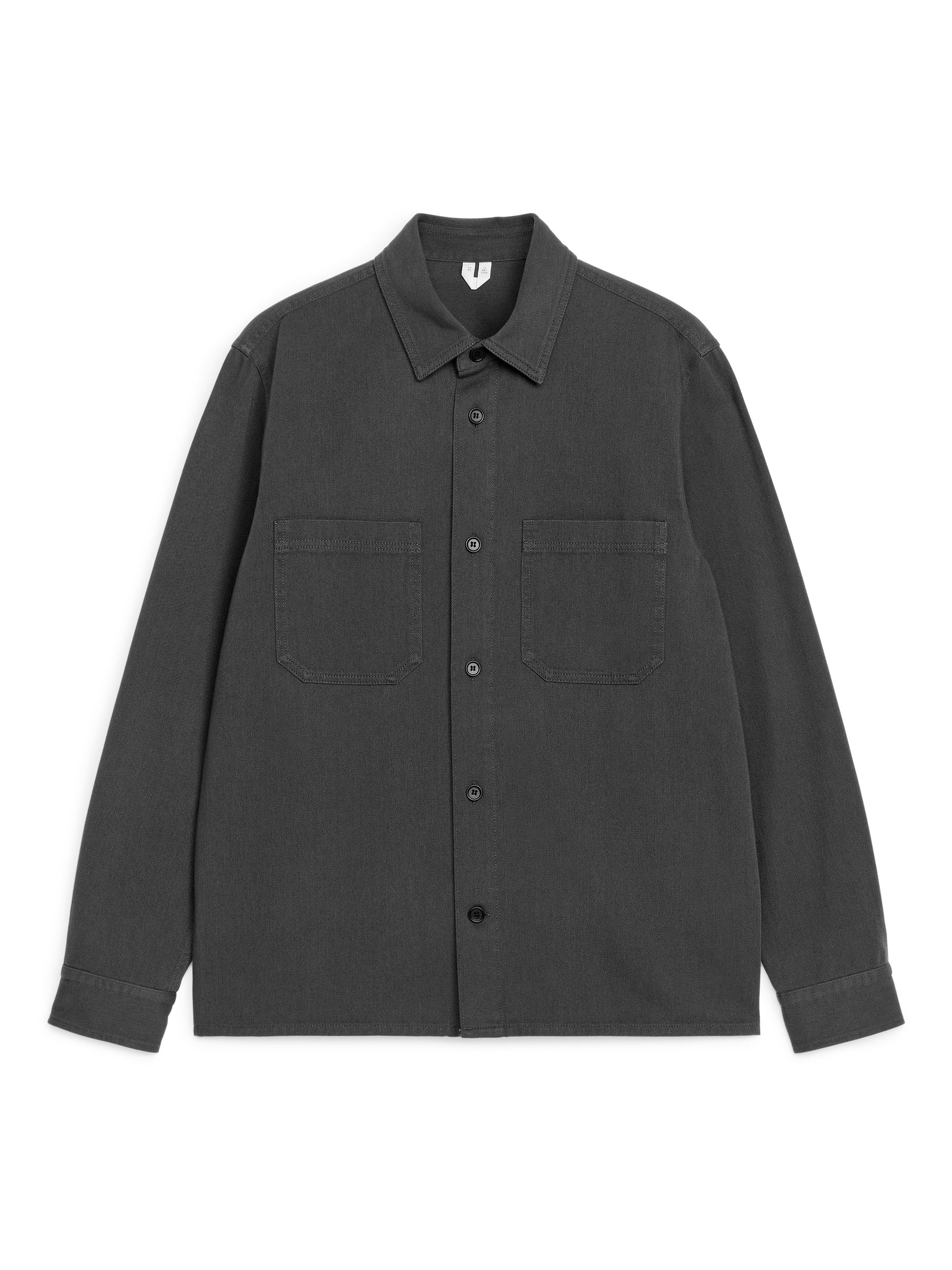 Cotton Twill Overshirt – Dark Grey – Men – ARKET WW