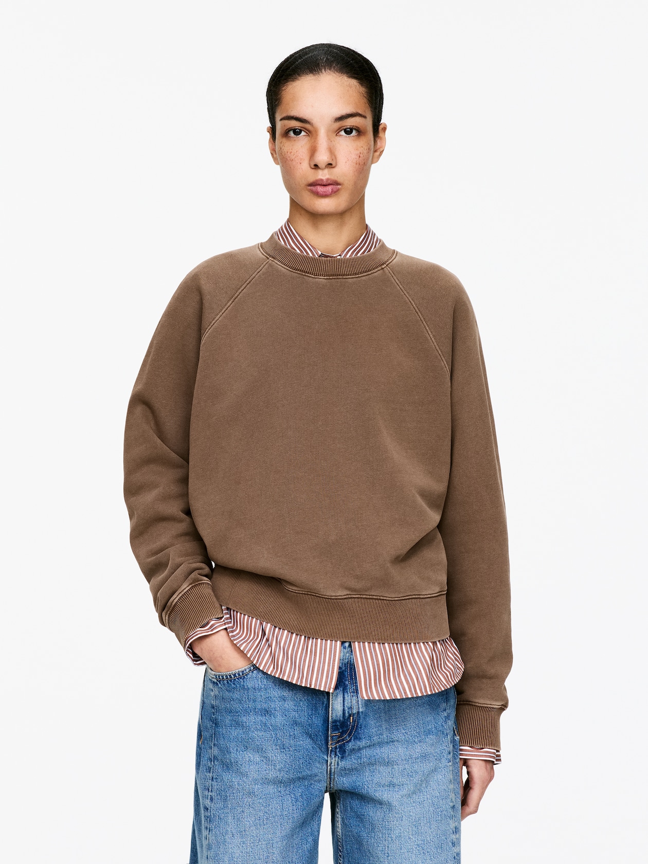 French Terry Sweatshirt - Brun - DAM | H&M SE